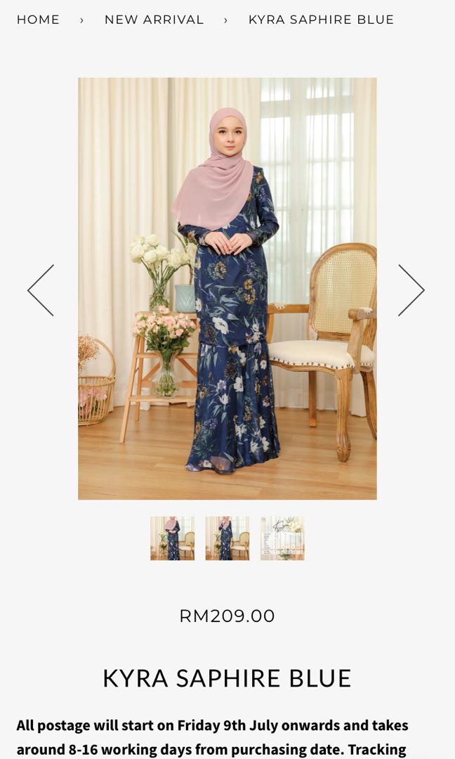 Minimalace Kyra AidilAdha, Women's Fashion, Muslimah Fashion, Baju ...