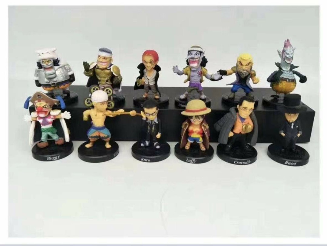 ONE PIECE Japanese Anime 12pcs Chibi Mini Figures / Toy Collection Set ...