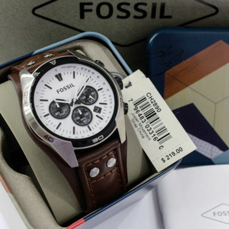 Original 100% Fossil Watch Men Coachman CH2890, Fesyen Pria, Jam Tangan ...
