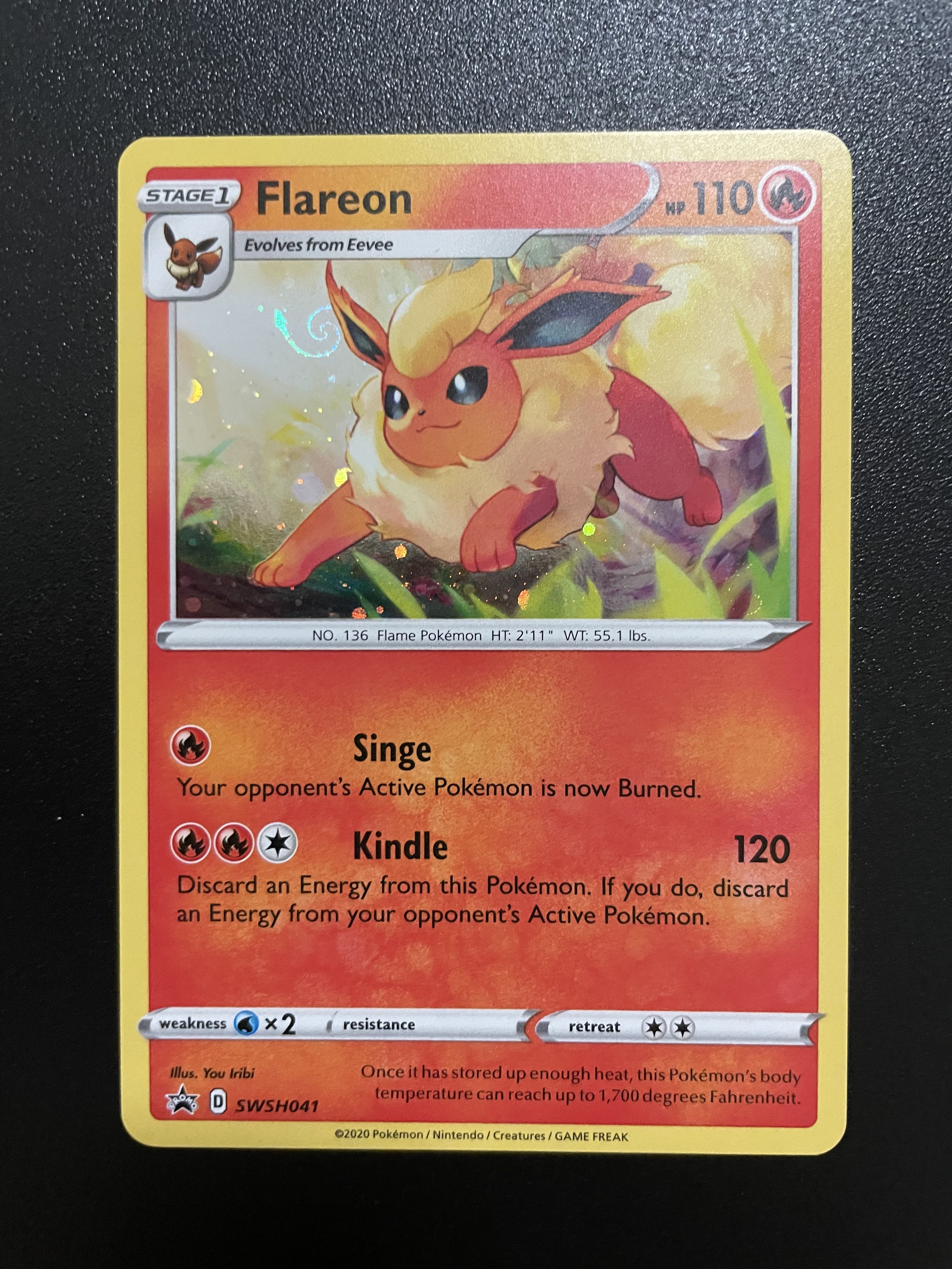 Pokemon TCG Flareon - SWSH041 - Holo Promo Pokemon Sword & Shield ...