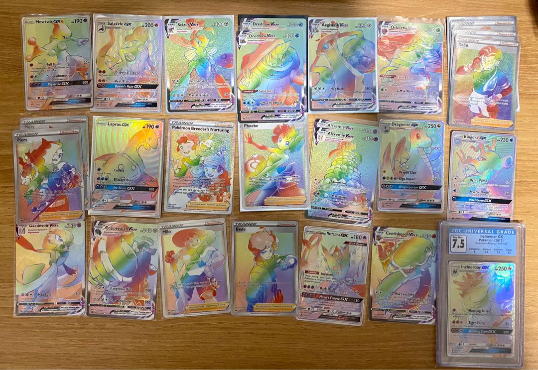 Pokemon tcg rainbow hyper rare full art trainer mewtwo phoebe dragonite ...