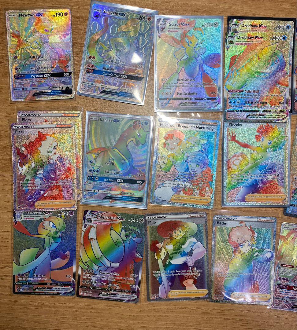 Pokemon tcg rainbow hyper rare full art trainer mewtwo phoebe dragonite ...