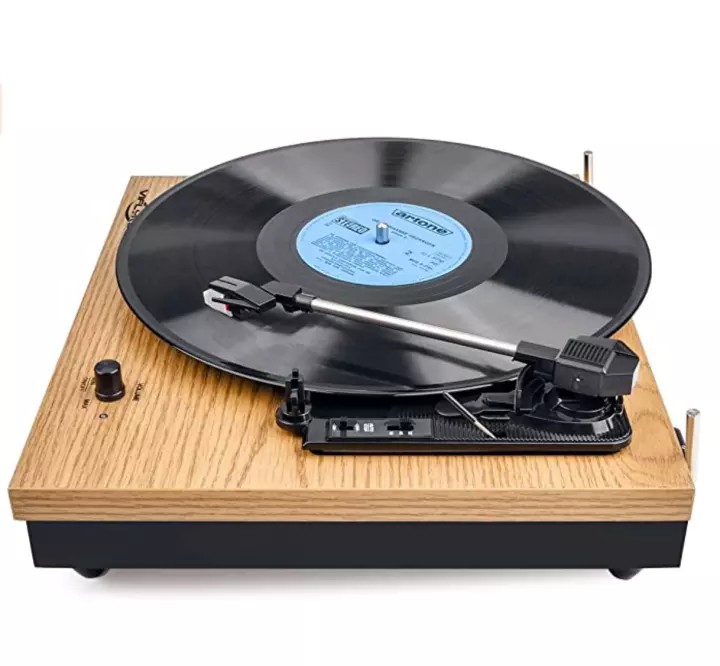 Record Player VIFLYKOO Bluetooth Portable Vinyl Turntable and Digital ...
