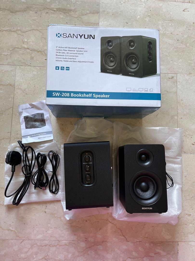 Sanyun SW-208 bookshelf speakers, Audio, Soundbars, Speakers & Amplifiers on Carousell