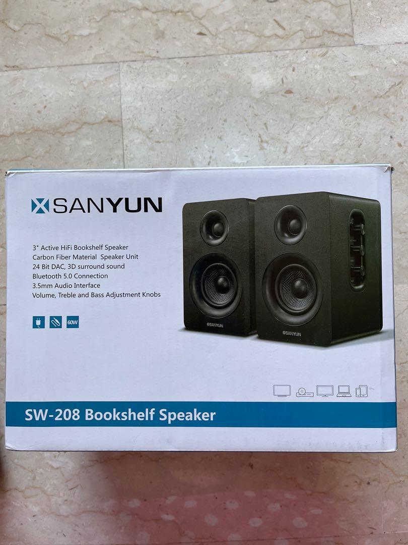 Sanyun SW-208 bookshelf speakers, Audio, Soundbars, Speakers & Amplifiers on Carousell