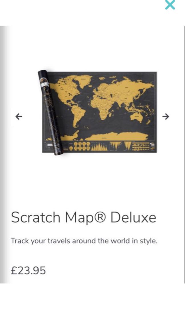 Scratch Map Deluxe Edition (Authentic), Hobbies & Toys, Stationery ...