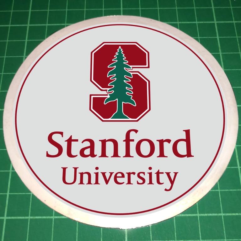 Stanford University . Static Cling Car Decals . 11cm diameter . Free ...