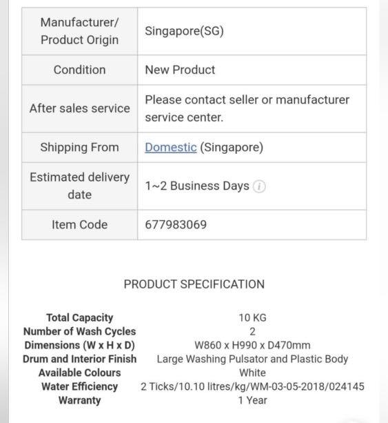 Techno washing machine dryer, TV & Home Appliances, Washing Machines ...