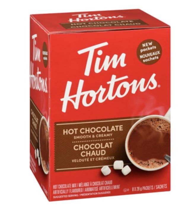 Tim Hortons Hot Chocolate Mix in Packets, Food & Drinks, Packaged ...