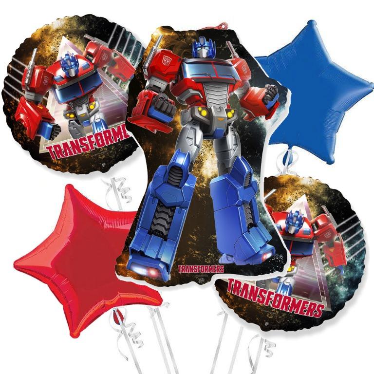 Transformers Optimus Prime Foil Balloon Bouquet, Hobbies & Toys ...