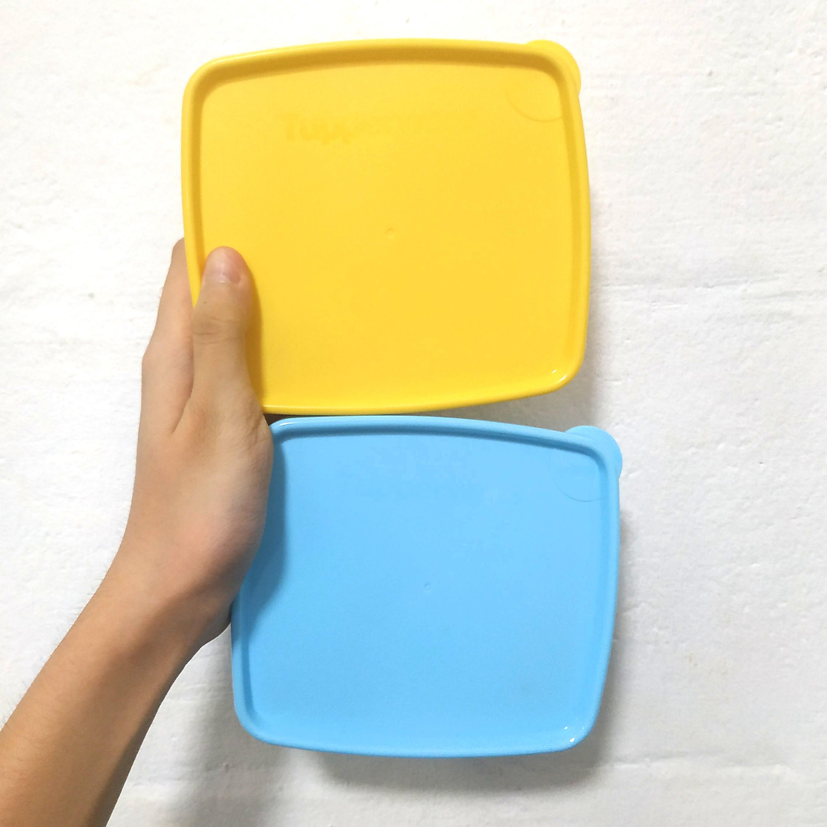 Tupperware 250 ml Shallow Square Round Container Box Set of 2 ...