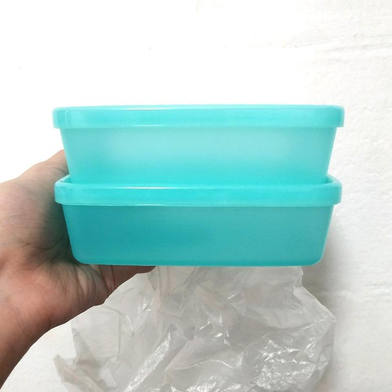 Tupperware 250 ml Shallow Square Round Container Box Set of 2 ...