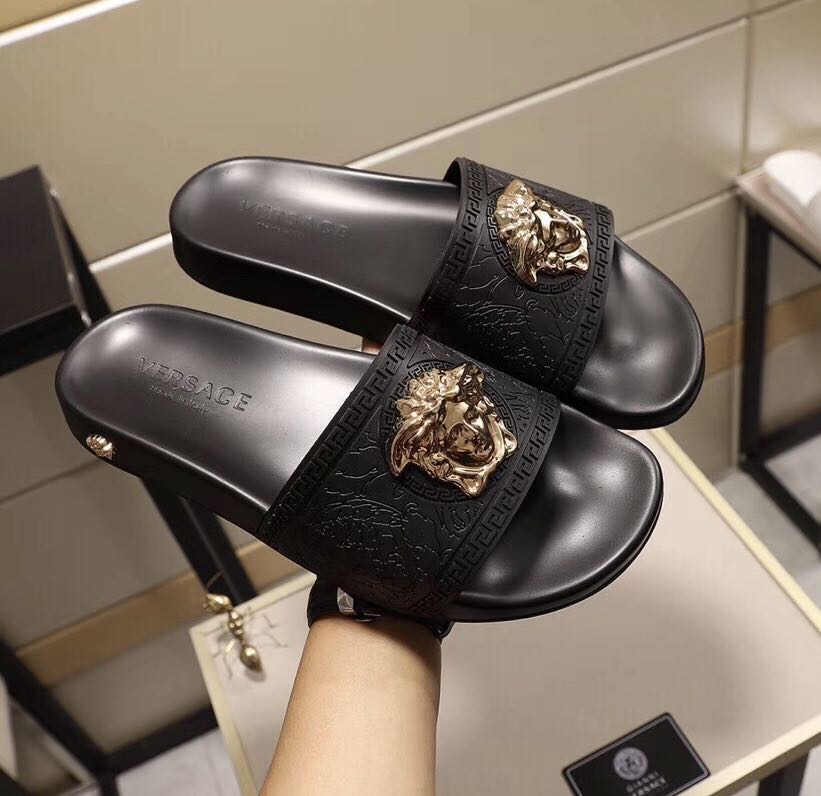 versace slides, Women's Fashion, Footwear, Flipflops and Slides on ...