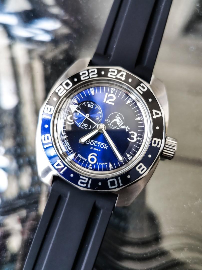Vostok 'Batman GMT' Amphibia, Men's Fashion, Watches & Accessories ...