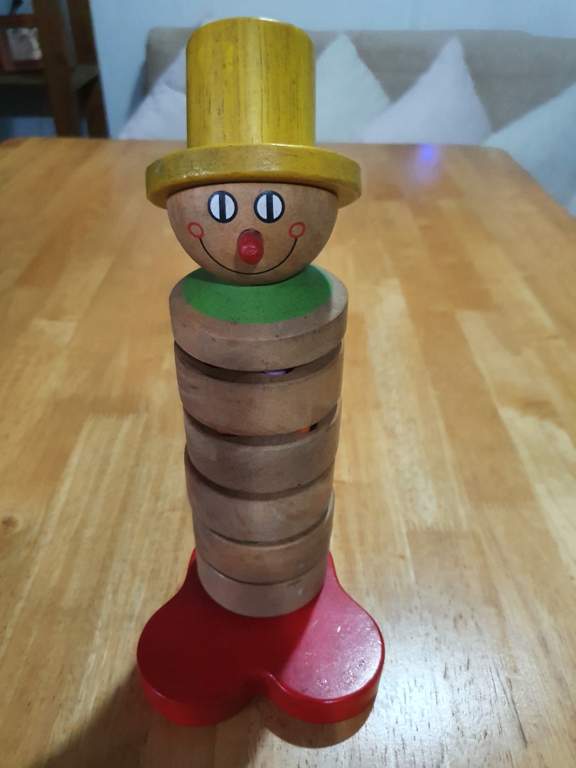 Wooden shape stacker, Hobbies & Toys, Toys & Games on Carousell