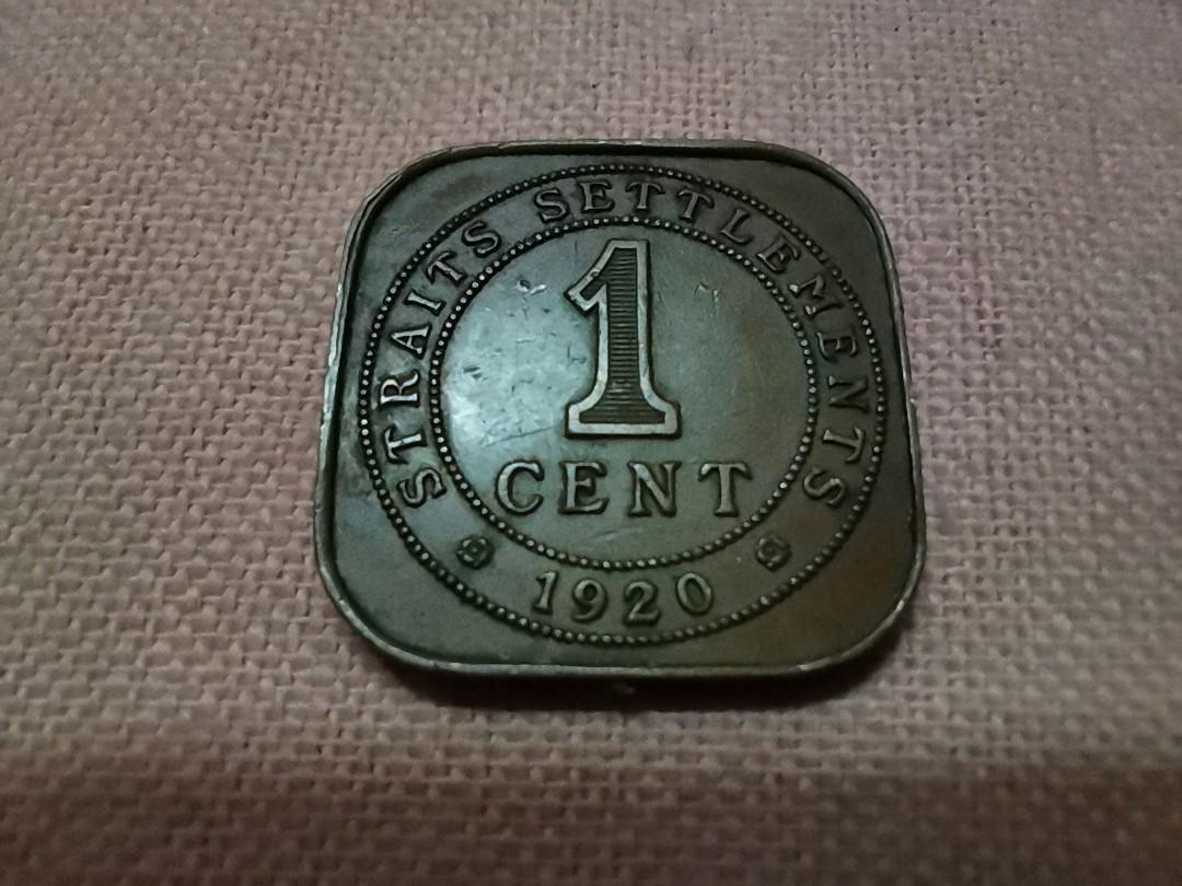 1 Cent Strait settlement 1920 King George V Coin, Hobbies & Toys ...
