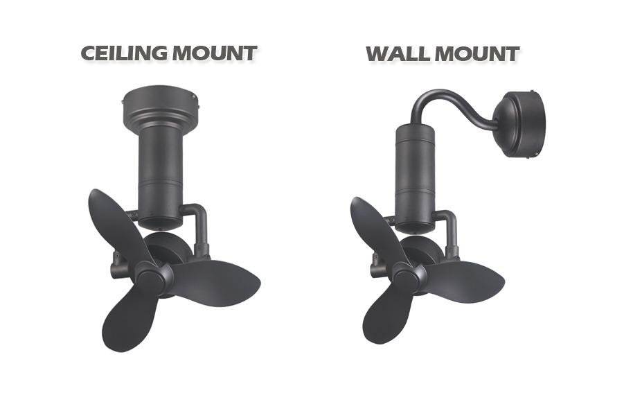 ACORN DC-360 Corner Fan (Ceiling/ Wall Mount) 16", Furniture & Home ...