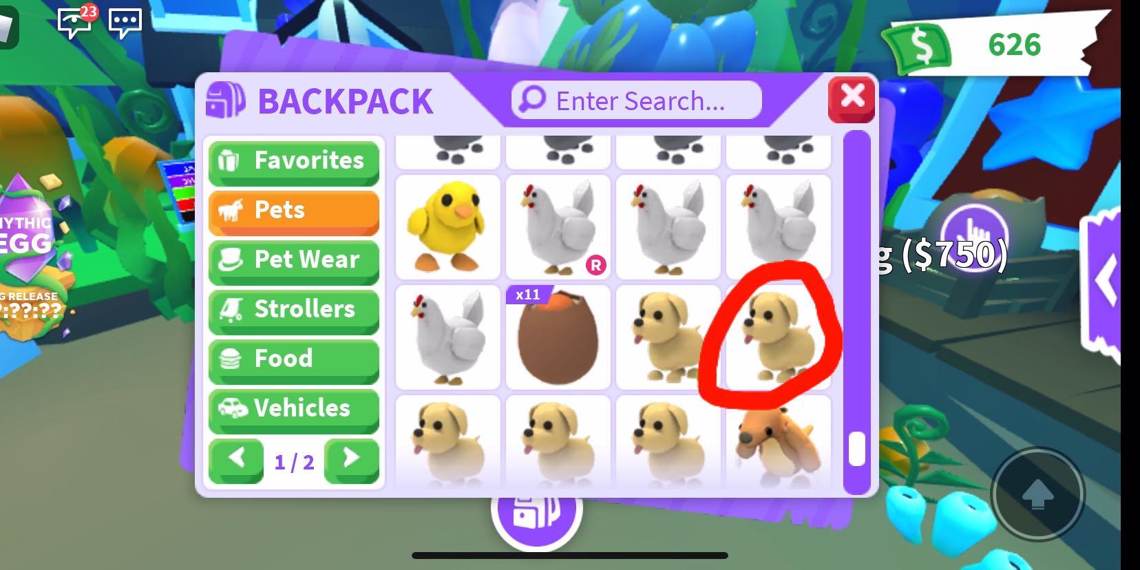 Adopt me common uncommon pet legendary ( $4 PER CIRCLED PET ), 電子遊戲, 遊戲 ...