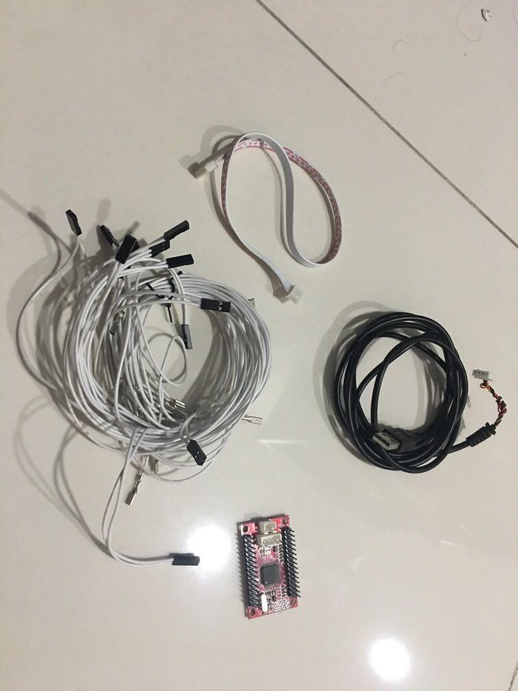 Arcade joystick pcb with full cable set, Video Gaming, Gaming ...