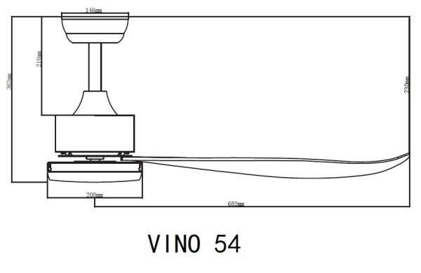 Bestar Vino 5 Blade Smart DC Ceiling Fan WIFI Enabled with 24W Tri-Tone ...