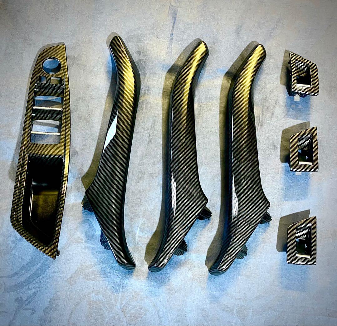 BMW F10 (520, 523, 528, 535) Carbon Fibre FULL Interior Door Handles ...