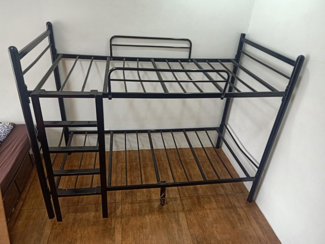 Double Deck Metal Bed Frame, Furniture & Home Living, Furniture, Bed ...