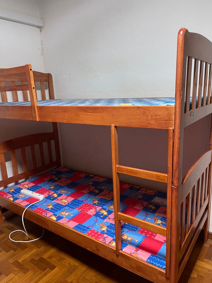 Double Decker Bed 2 sets, Furniture & Home Living, Furniture, Bed ...