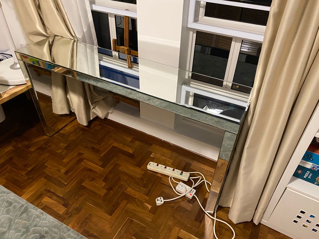 Glass study table, Furniture & Home Living, Furniture, Tables & Sets on ...