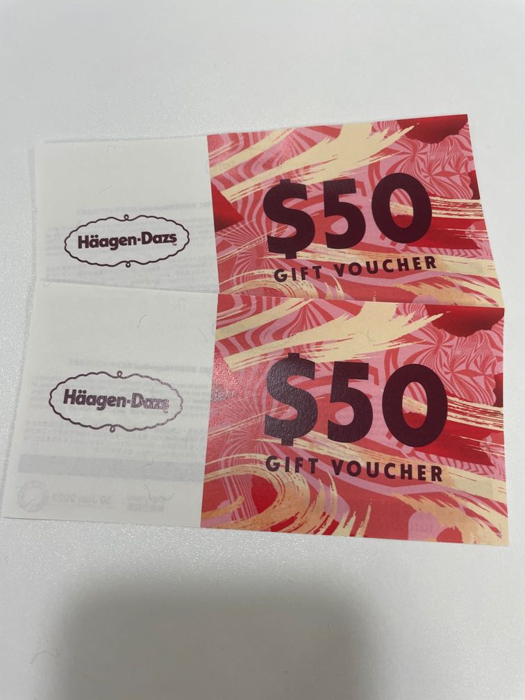 Haagen-Dazs cash voucher, 票券, 禮物卡，代用券 - Carousell