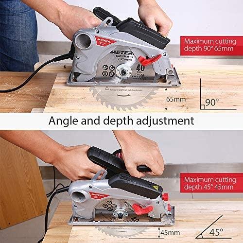 Meterk Circular Saw, 1500W, Furniture & Home Living, Home Improvement ...