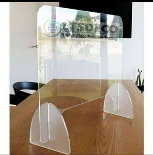 MOVABLE ACRYLIC BARRIER COUNTER TABLE OFFICE PARTITION, Furniture ...