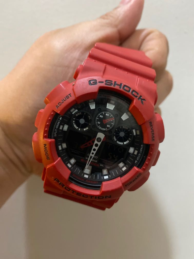 Original Red G- Shock Watch, Men's Fashion, Watches & Accessories ...