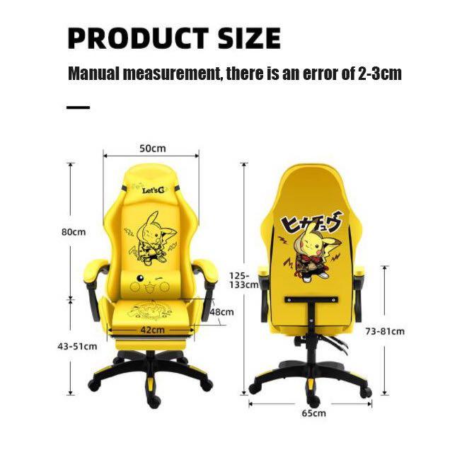 Pikachu Computer Gaming Chair, Furniture & Home Living, Furniture ...