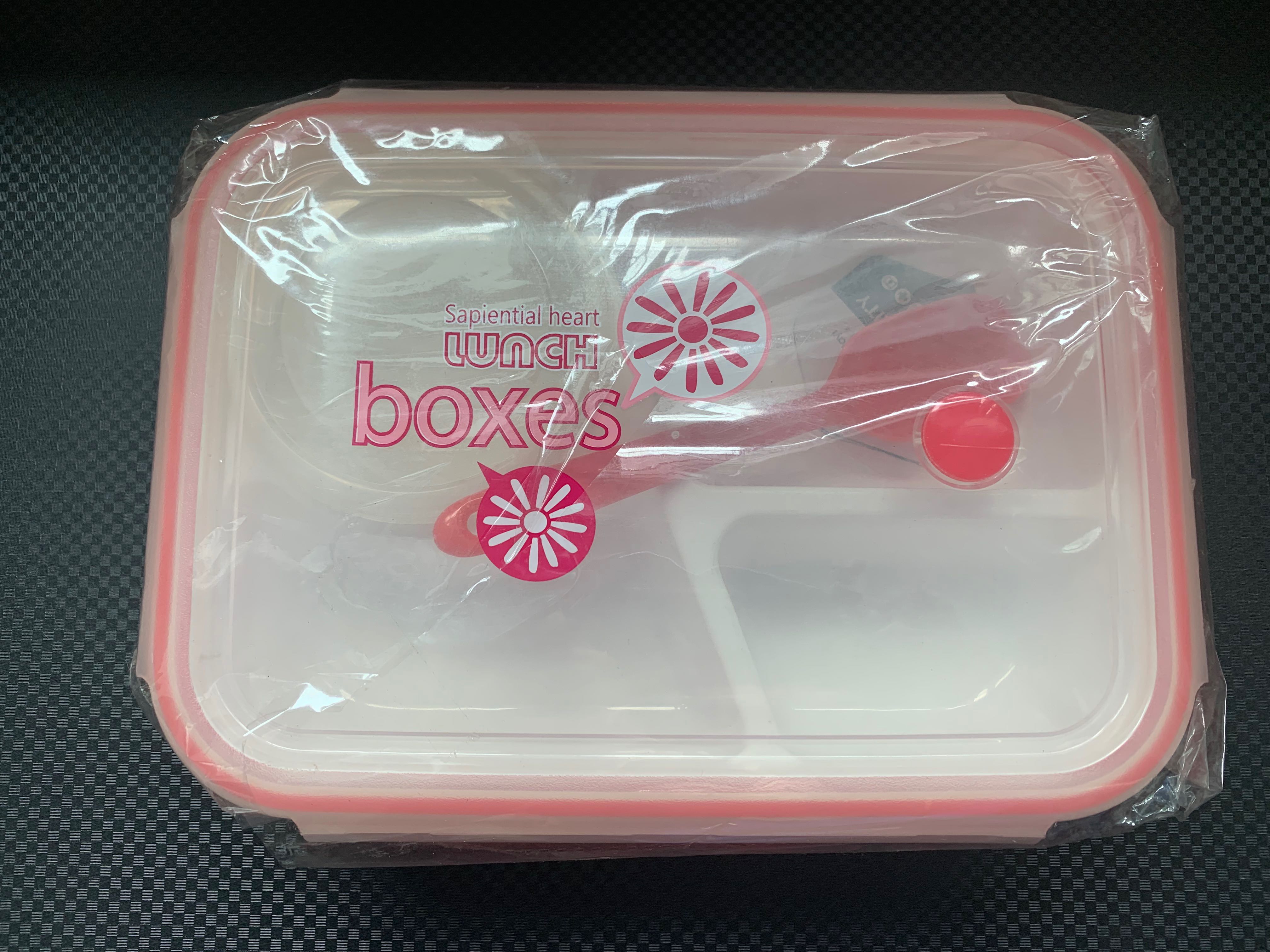 Pink transparent Lunch Box, Furniture & Home Living, Kitchenware ...