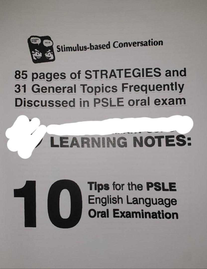 PSLE oral SBC notes;31 topics, Hobbies & Toys, Books & Magazines ...