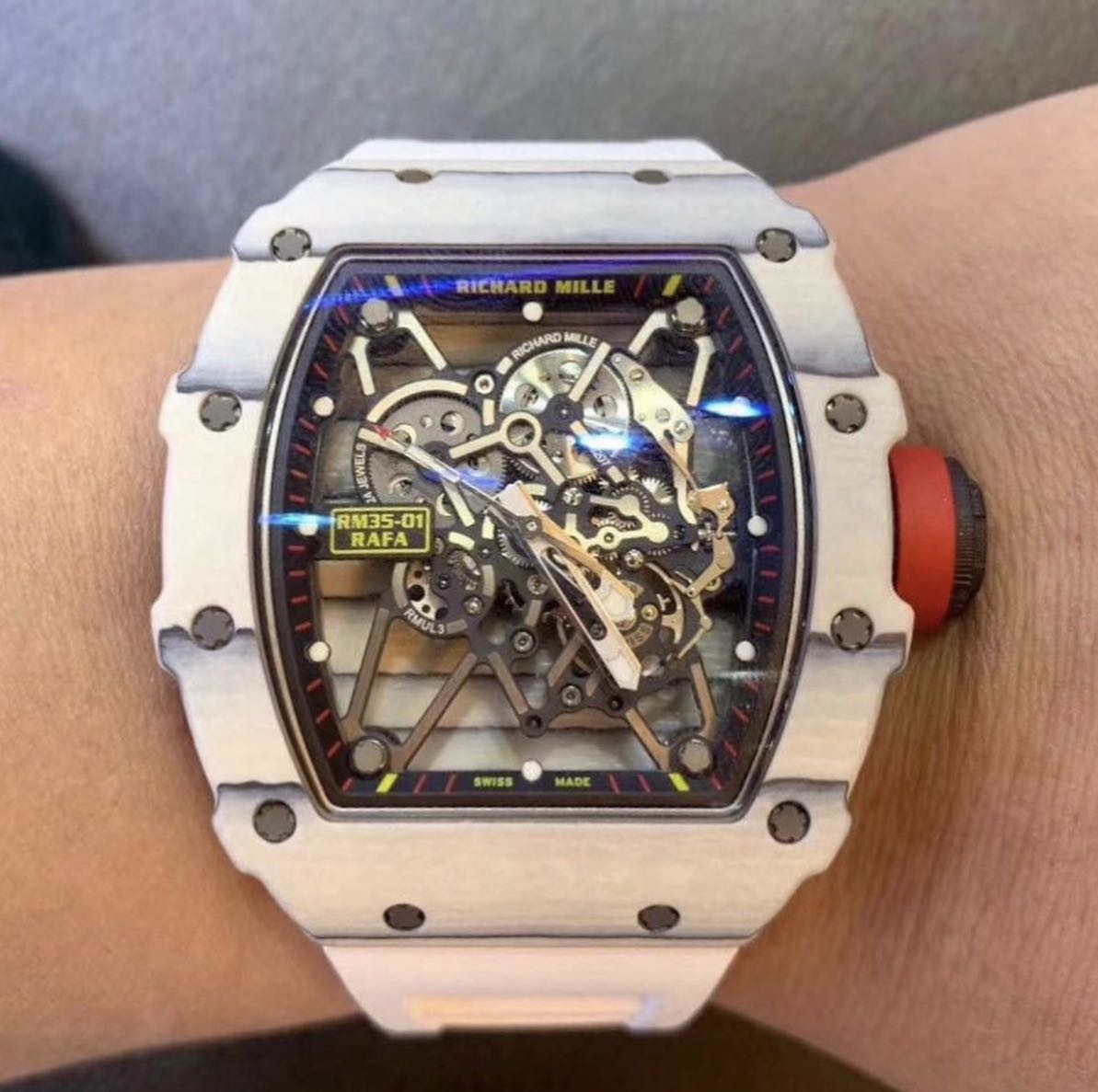 Richard Mille RM 35-01 NTPT RAFA WHITE, Luxury, Watches on Carousell