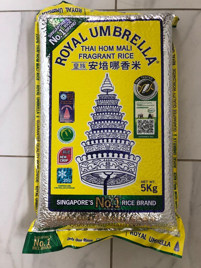 Royal Umbrella Thai Hom Mail Fragrant Rice 5Kg, Food & Drinks, Rice ...