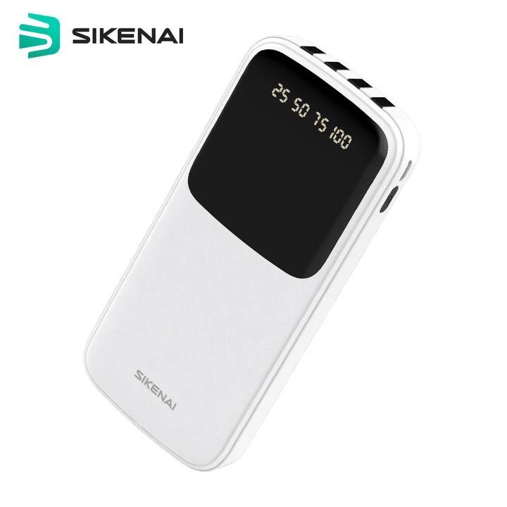 SIKENAI Lightweight 10000MAh Power Bank With Built-In Cable & LED ...