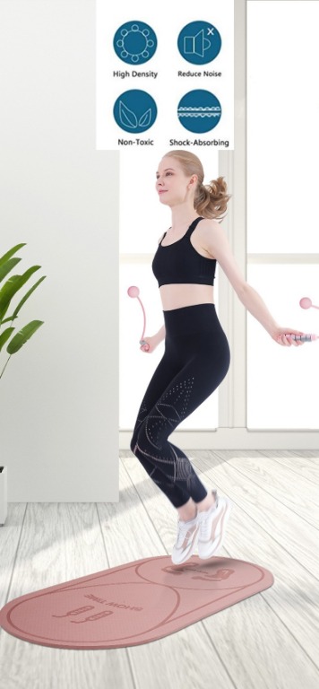 Skipping Mat Household Silent Noise Floor Print Extra Thick Non Slip ...