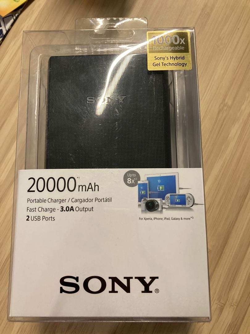 SONY 20000mAh portable charger, Mobile Phones & Gadgets, Mobile ...