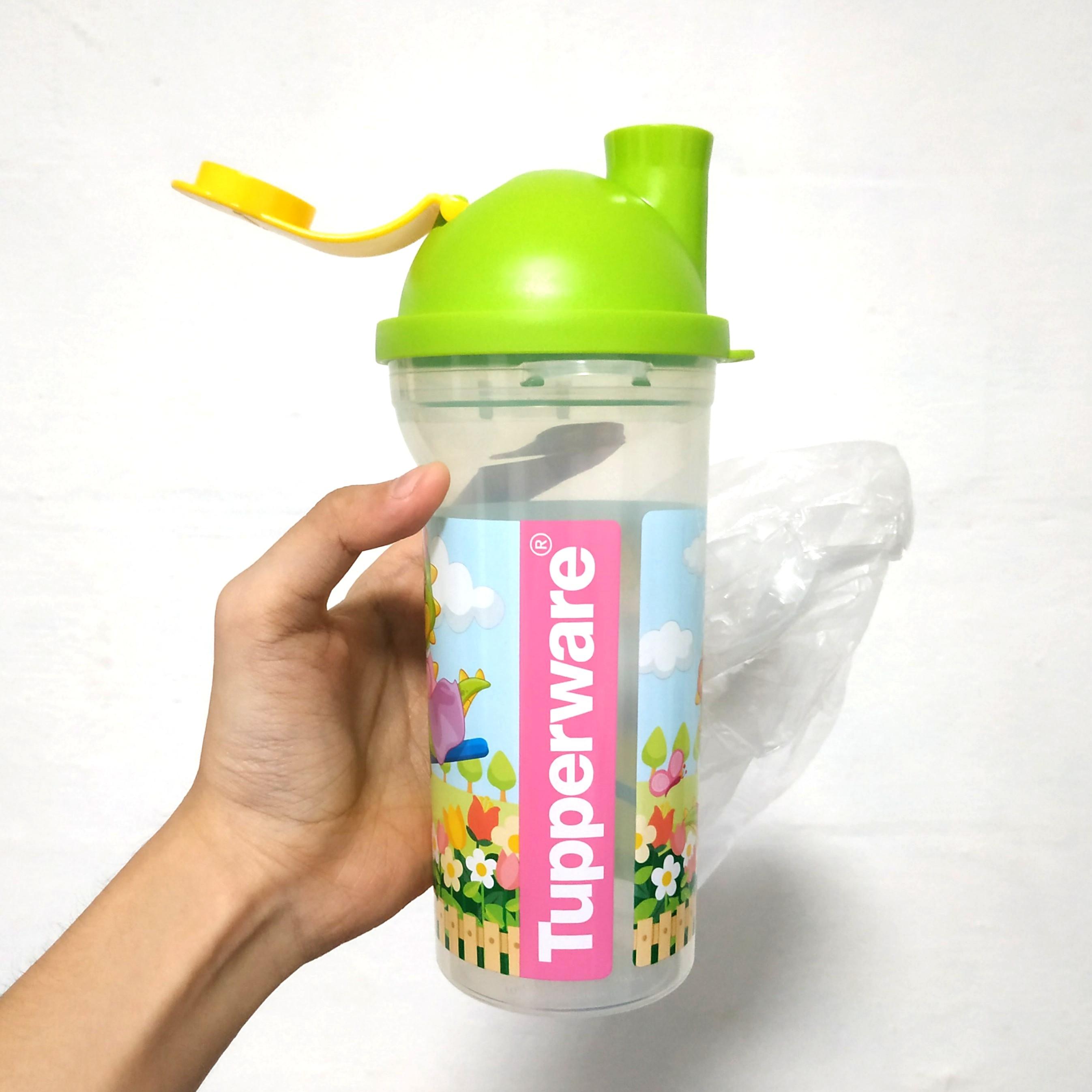 Tupperware 400 ml Back To School Dino and Bear Flip Top Cap Water ...