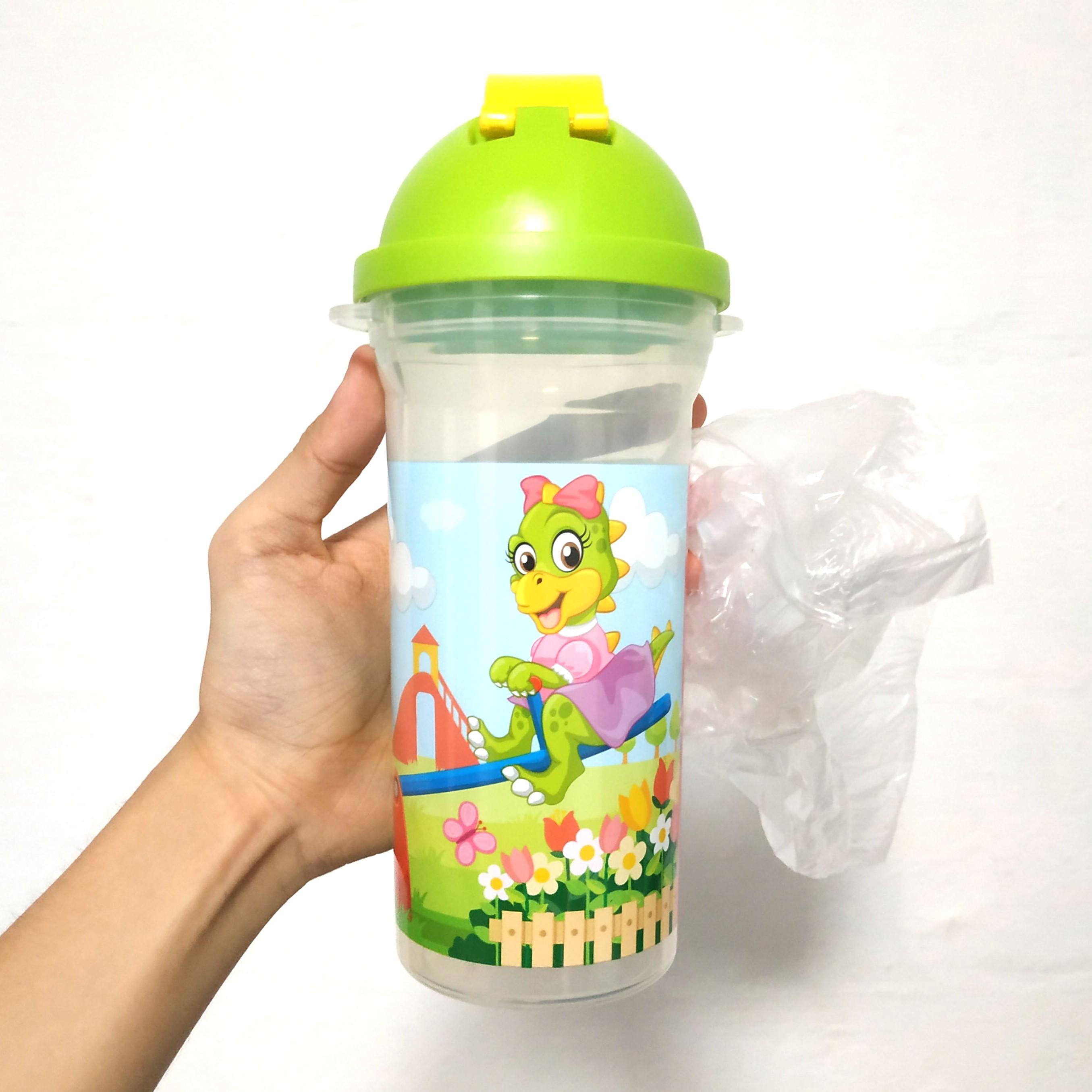 Tupperware 400 ml Back To School Dino and Bear Flip Top Cap Water ...