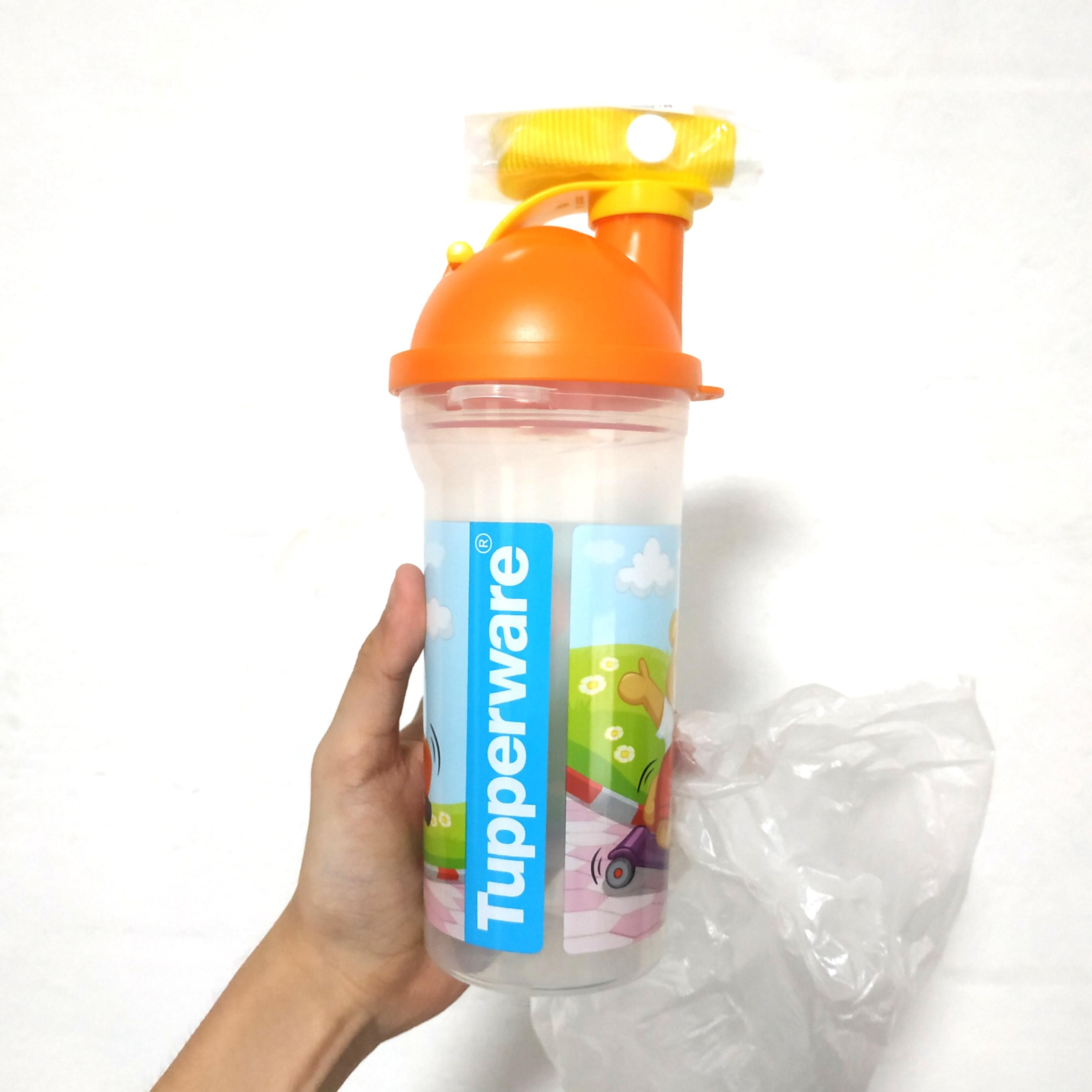 Tupperware 400 ml Back To School Dino and Bear Flip Top Cap Water ...