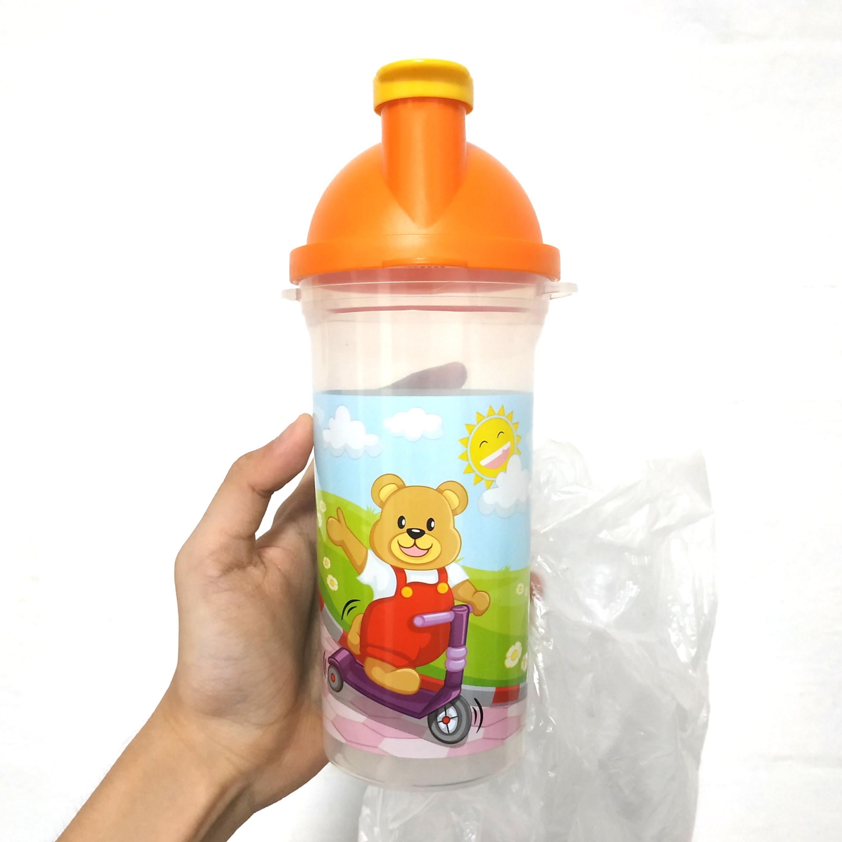 Tupperware 400 ml Back To School Dino and Bear Flip Top Cap Water ...