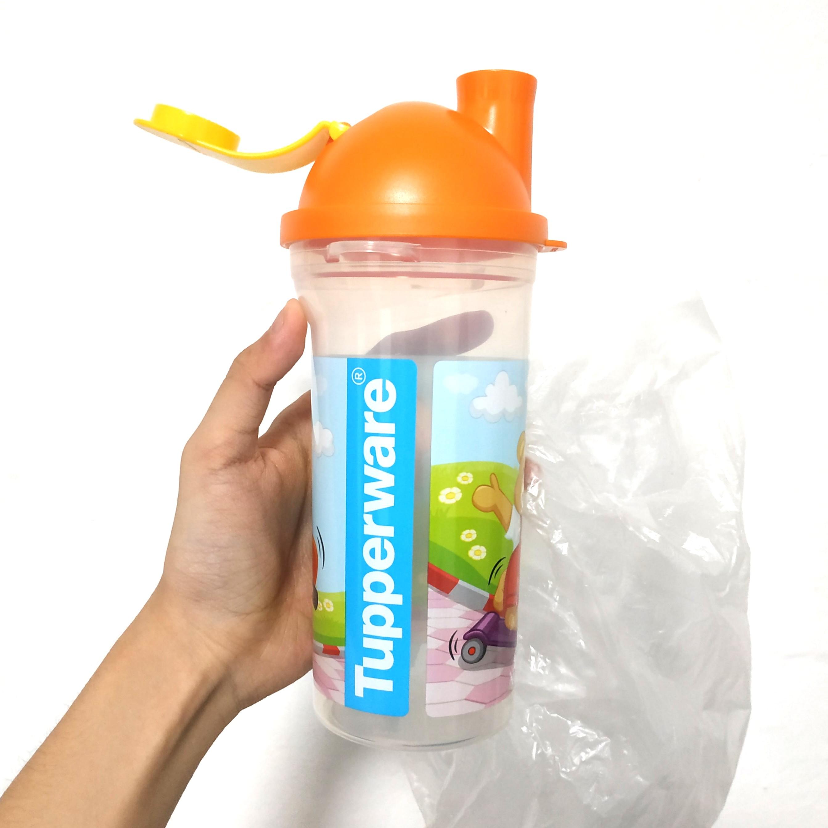 Tupperware 400 ml Back To School Dino and Bear Flip Top Cap Water ...
