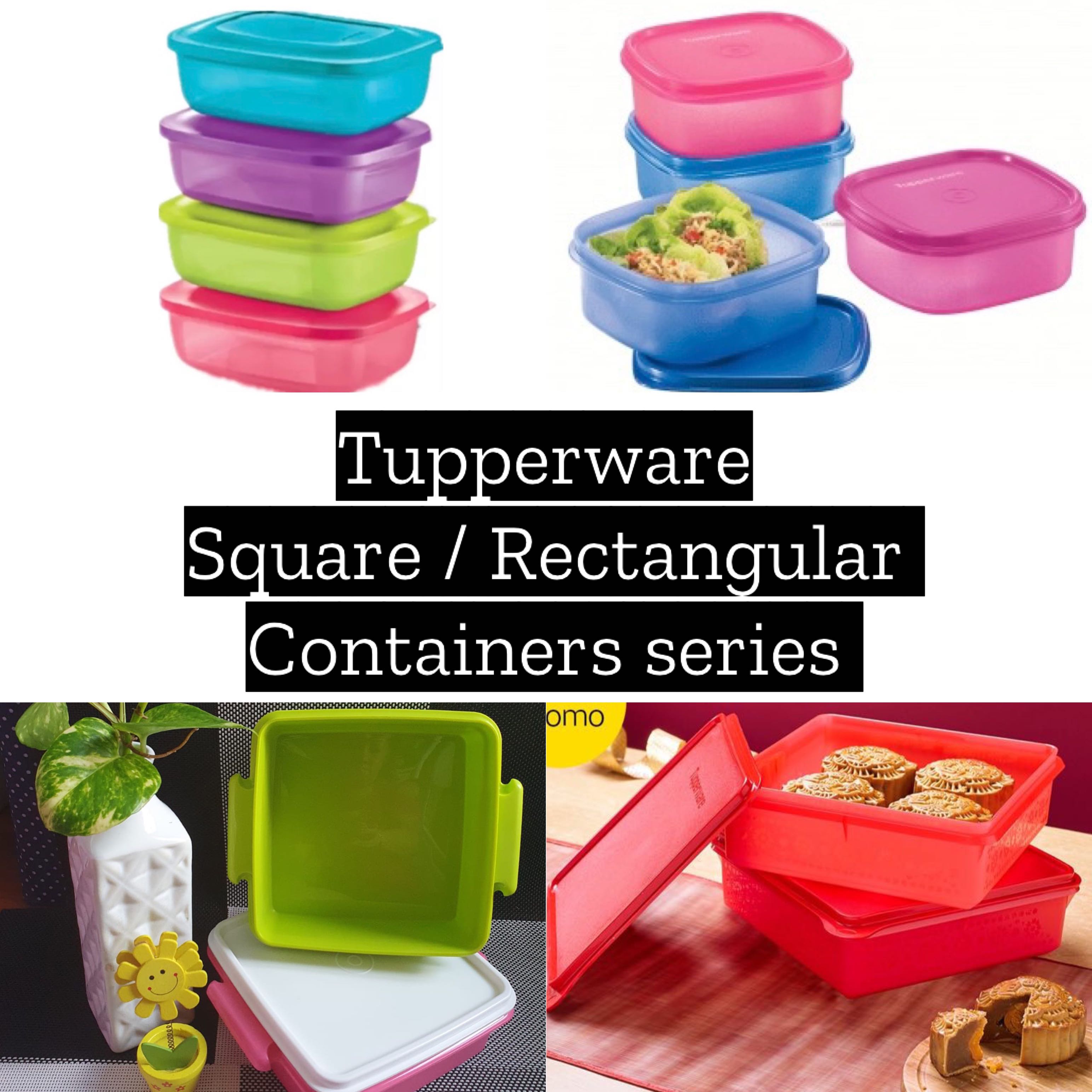 Tupperware Square / Rectangular Containers series, Furniture & Home ...