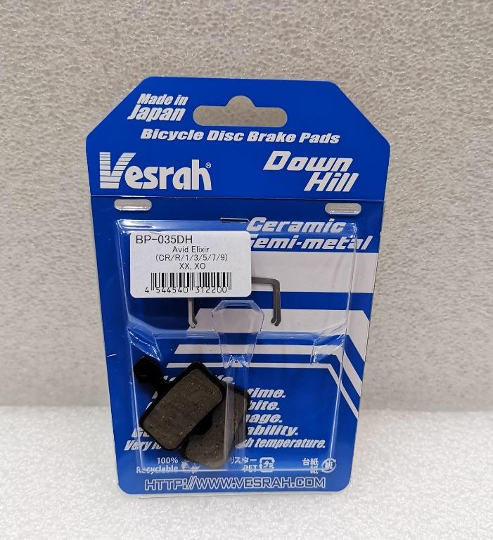 Vesrah Brake Pads DH (Blue) Ceramic-Avid Elixir/ SRAM Level [BP-035DH ...