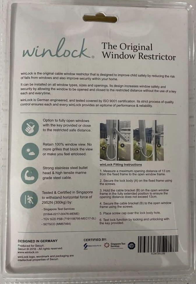 Winlock - The Original Window Restrictor, Furniture & Home Living ...