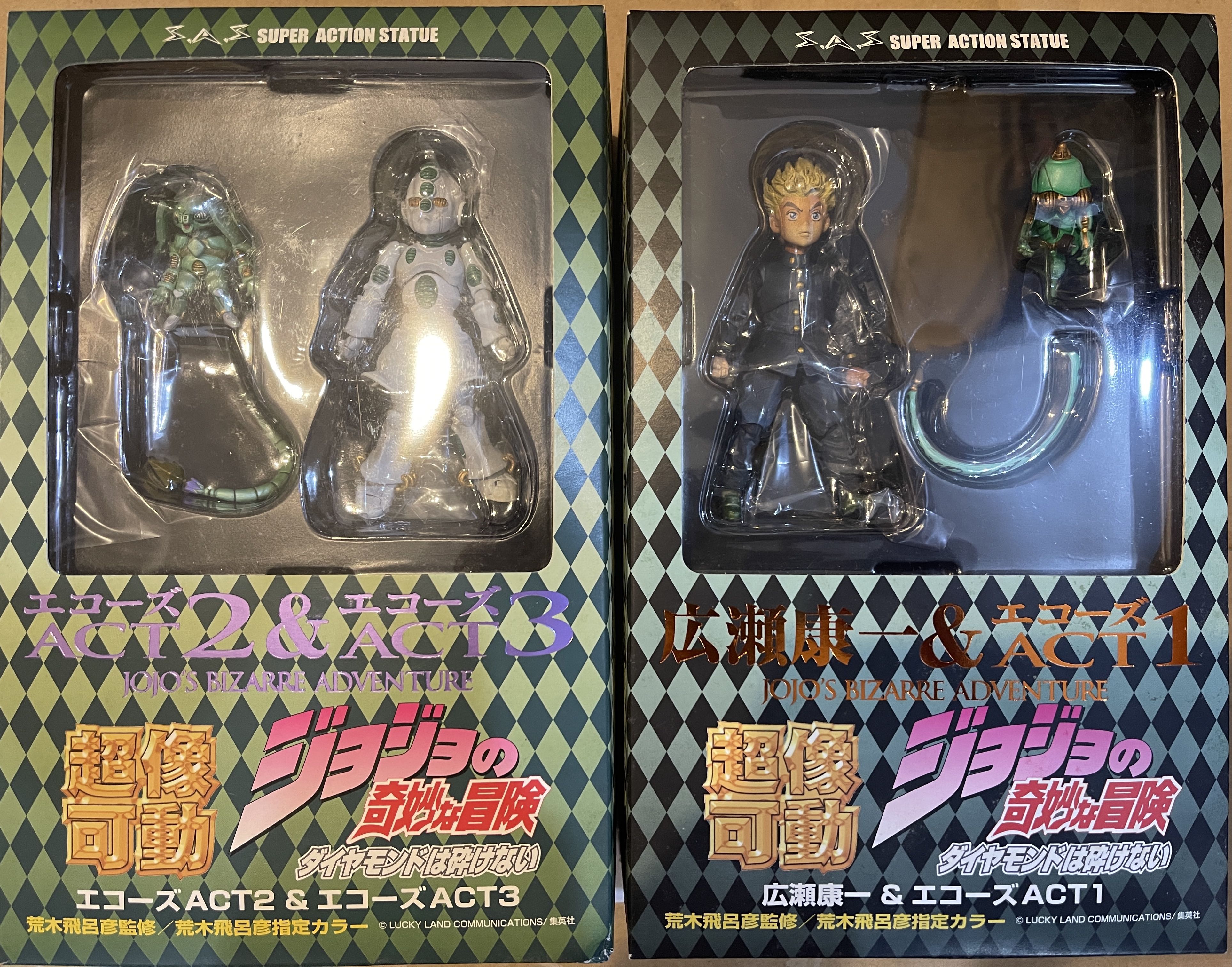 現貨 初版 JoJo奇妙冒險 超像可動 Part4 廣瀬康一 & Act1 + Act2 & Act3, 興趣及遊戲, 玩具 & 遊戲類 - Carousell