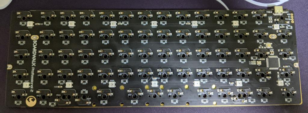 Boardwalk ortholinear Hotswap PCB + Stainless Steel Plate keyboard kit ...